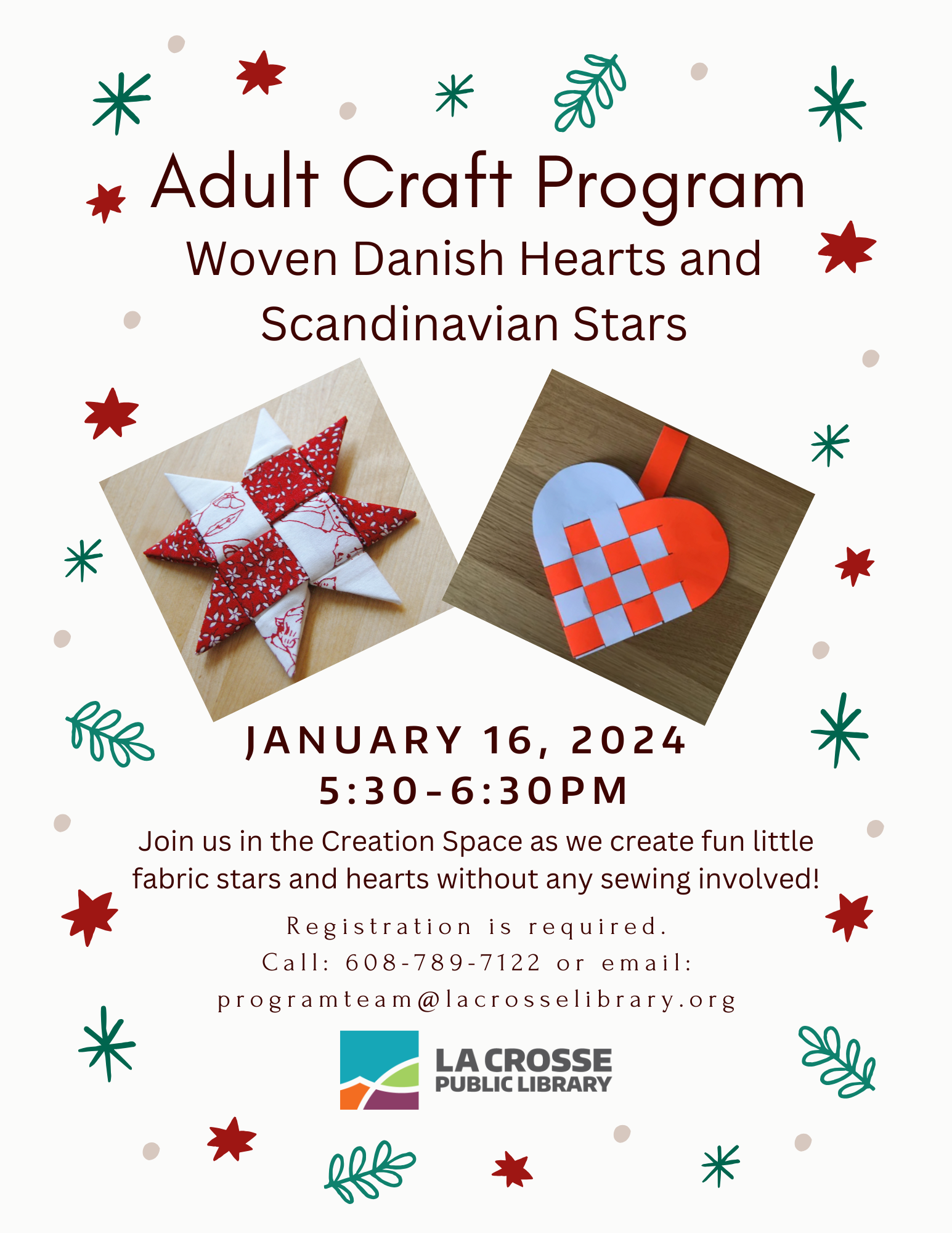 Adult Craft Program - Danish Woven Hearts & Scandinavian Stars | La ...