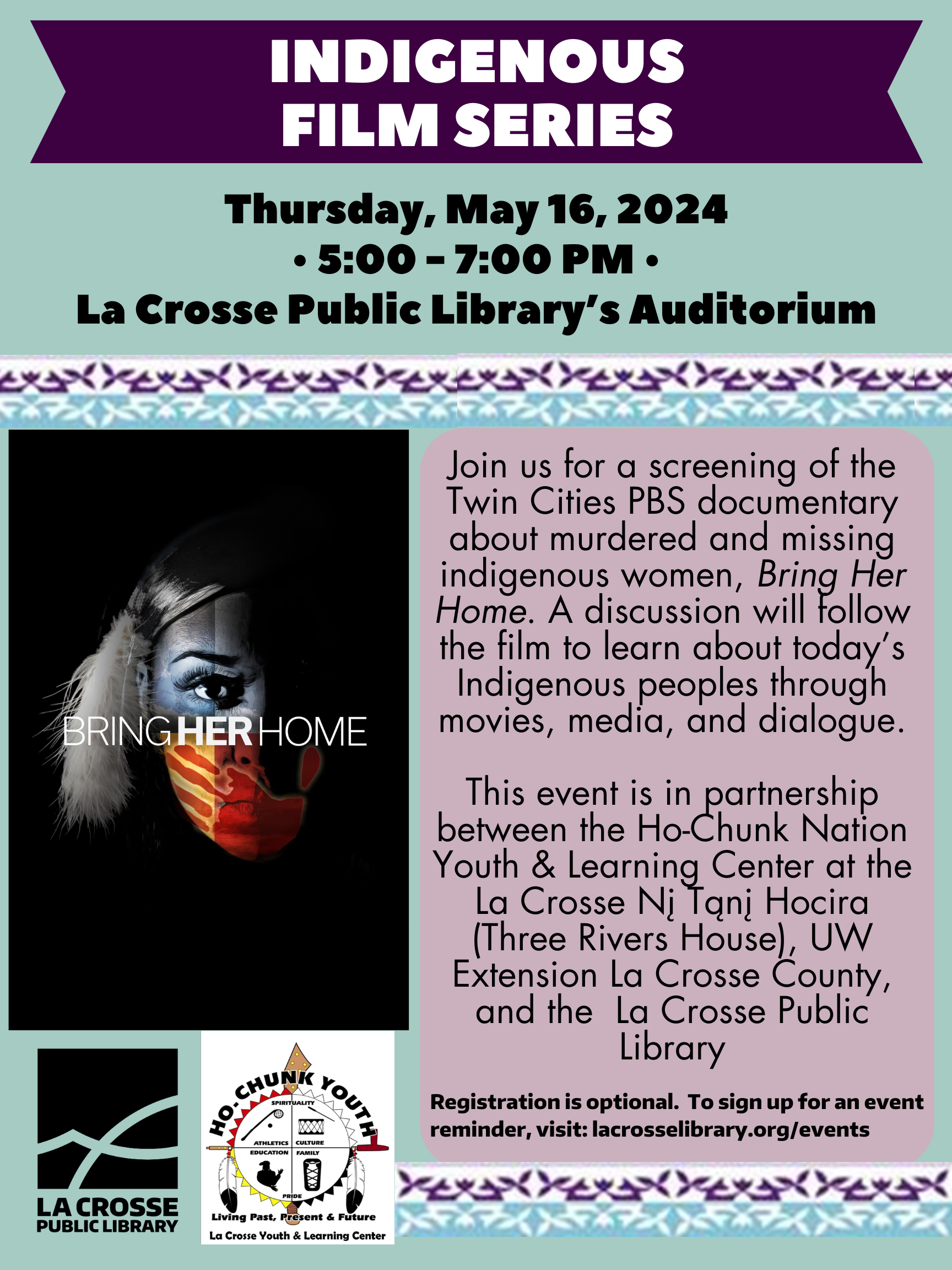 Indigenous Film Series: Bring Her Home | La Crosse Public Library